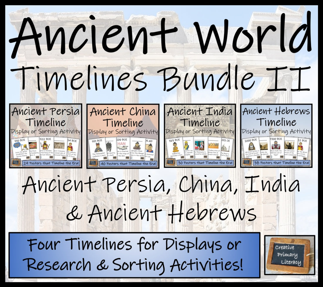Ancient History Timeline Display and Sorting Activity Bundle Volume 2 ...