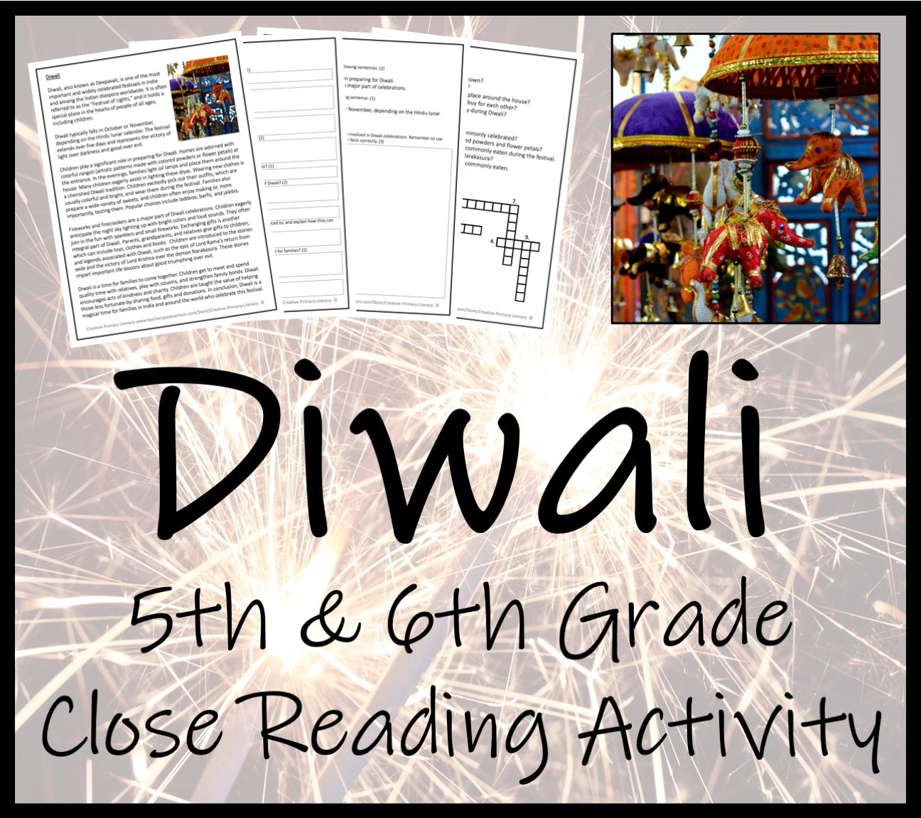 Diwali Close Reading Comprehension Activities | 5th Grade & 6th Grade ...