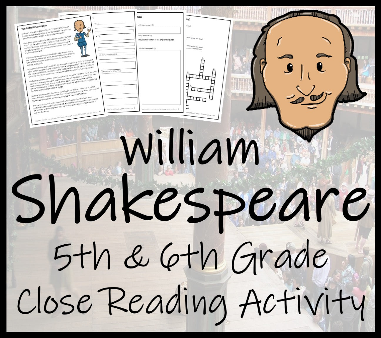 William Shakespeare Close Reading Comprehension Activity | 5th Grade ...
