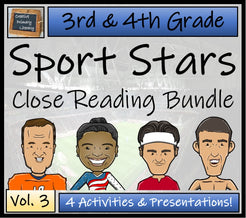 Sport Stars Volume 3 Close Reading Comprehension Bundle | 3rd Grade ...