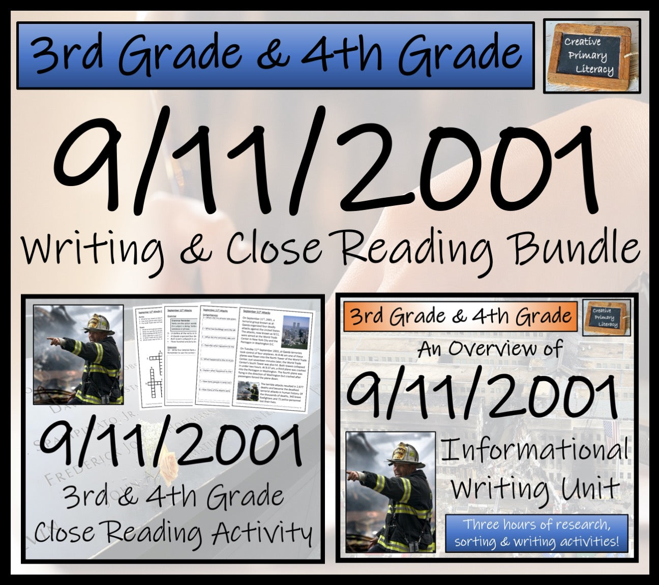 9/11 Attacks Close Reading & Informational Writing Bundle | 3rd & 4th ...