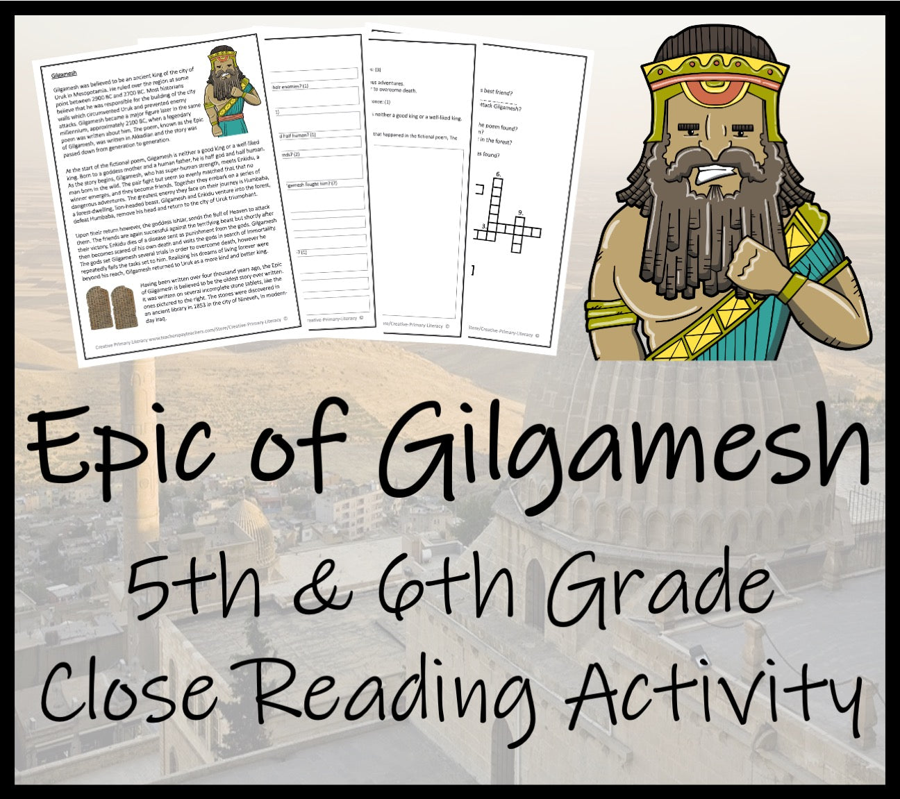 Epic of Gilgamesh Close Reading Comprehension Activity | 5th Grade & 6 ...