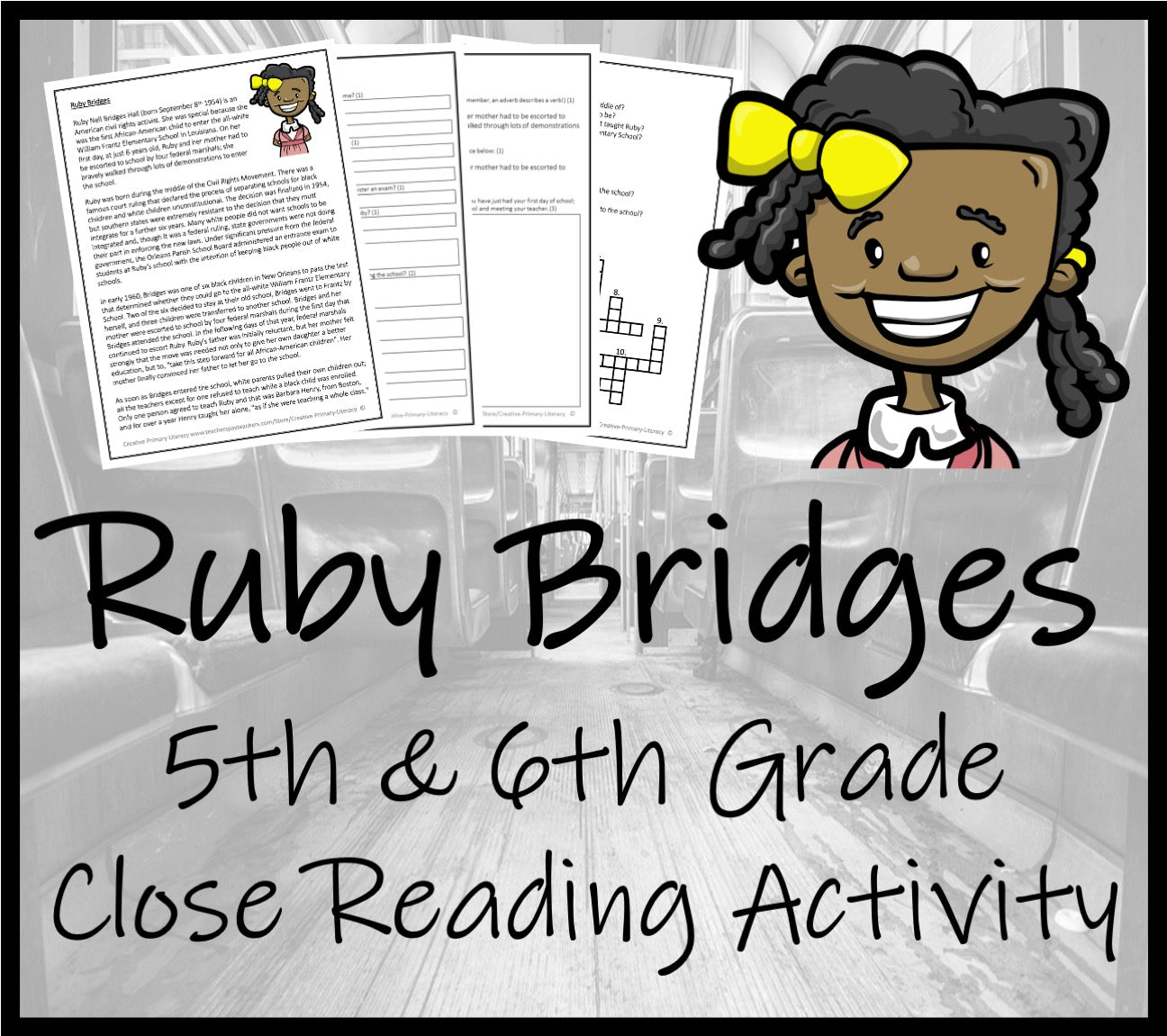 Ruby Bridges Close Reading Comprehension Activity | 5th Grade & 6th Gr ...