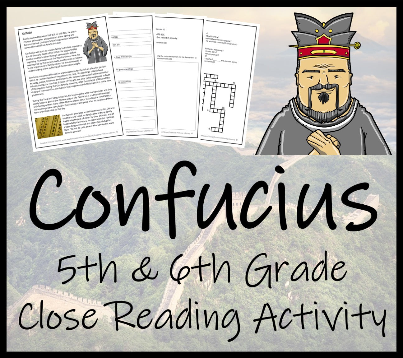 Confucius Close Reading Comprehension Activity | 5th Grade & 6th Grade ...