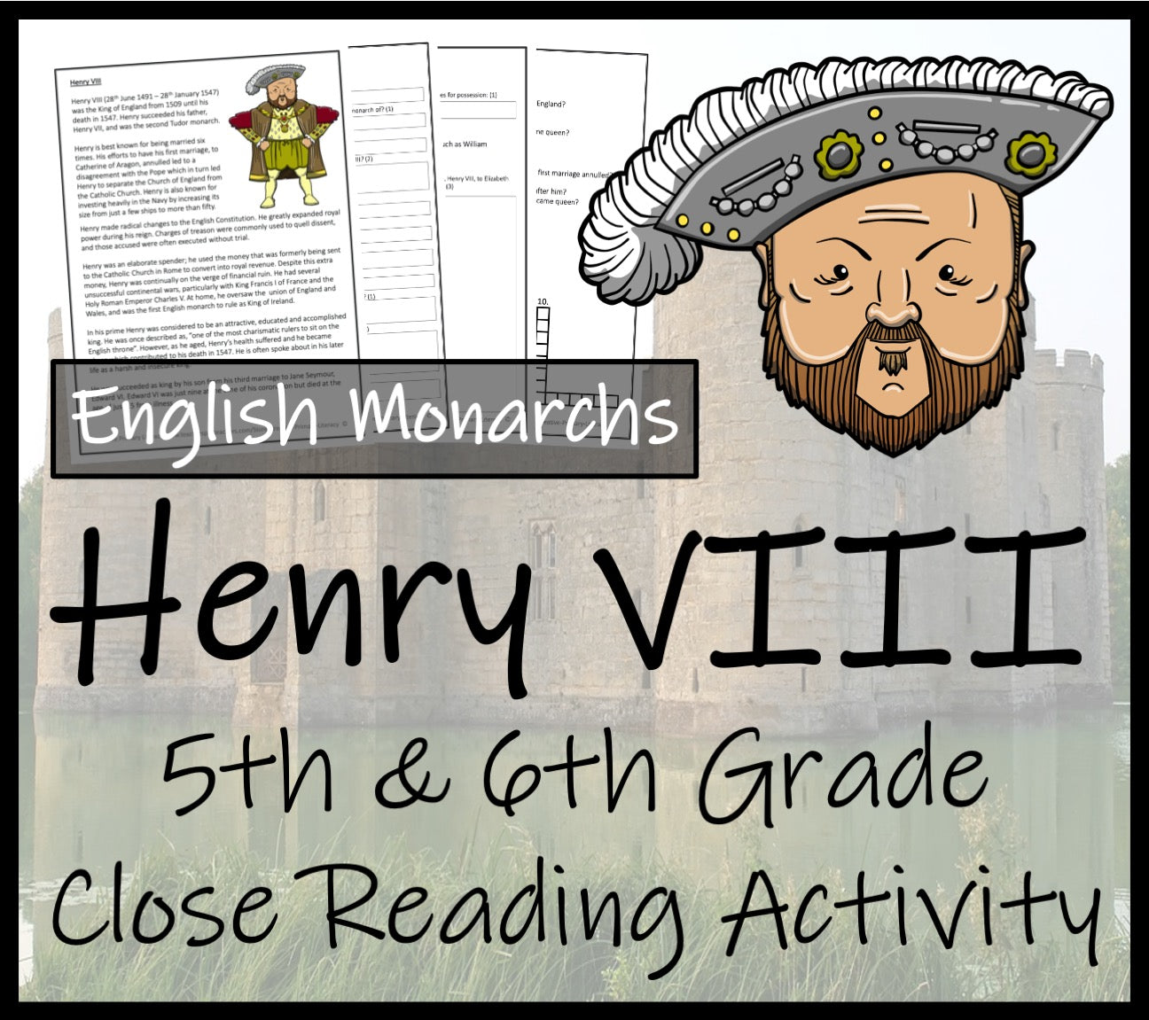 Henry VIII Close Reading Comprehension Activity | 5th Grade & 6th Grad ...