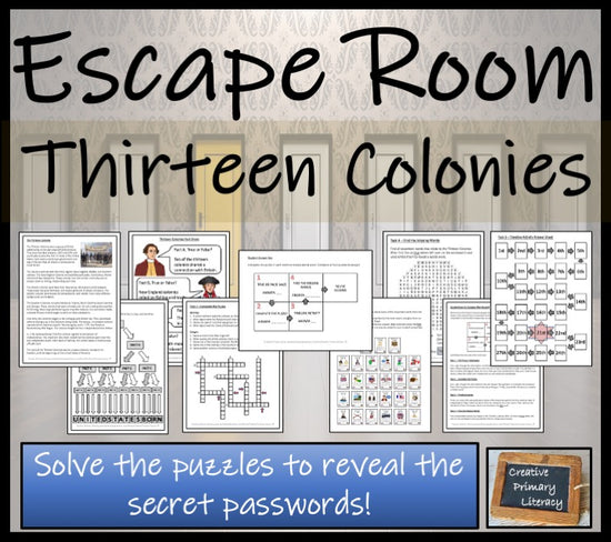 Thirteen Colonies Escape Room Activity – Creative Primary Literacy
