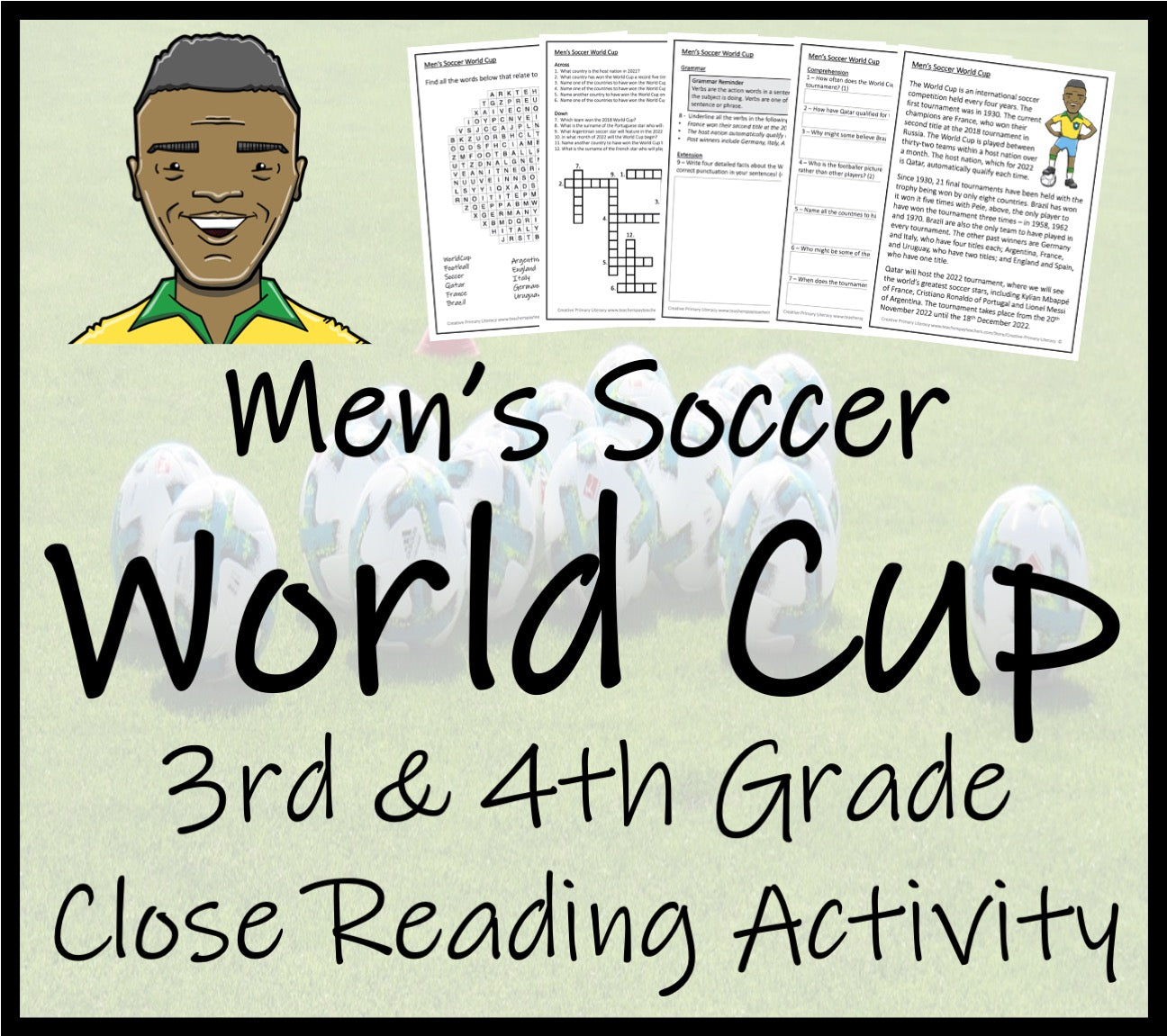 Soccer World Cup Close Reading Comprehension Activity | 3rd Grade & 4t ...