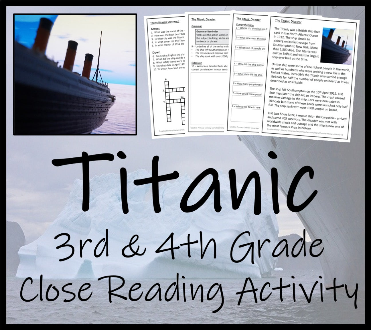 Titanic Close Reading Comprehension Activity | 3rd Grade & 4th Grade ...