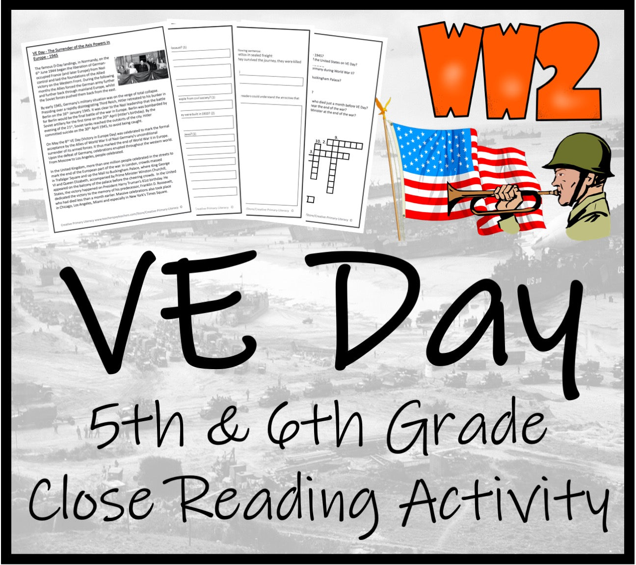 VE Day Close Reading Comprehension Activity | 5th Grade & 6th Grade ...