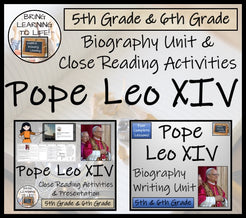 Pope Leo XIV Close Reading & Biography Bundle | 5th Grade & 6th Grade ...