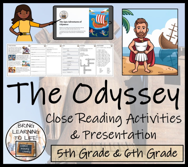 The Odyssey Close Reading Comprehension Activities | 5th Grade & 6th G ...
