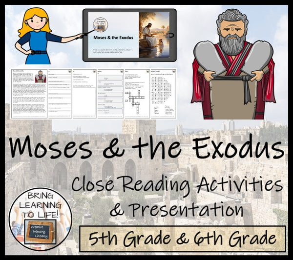 Moses and the Exodus Story Close Reading Activities | 5th Grade & 6th ...