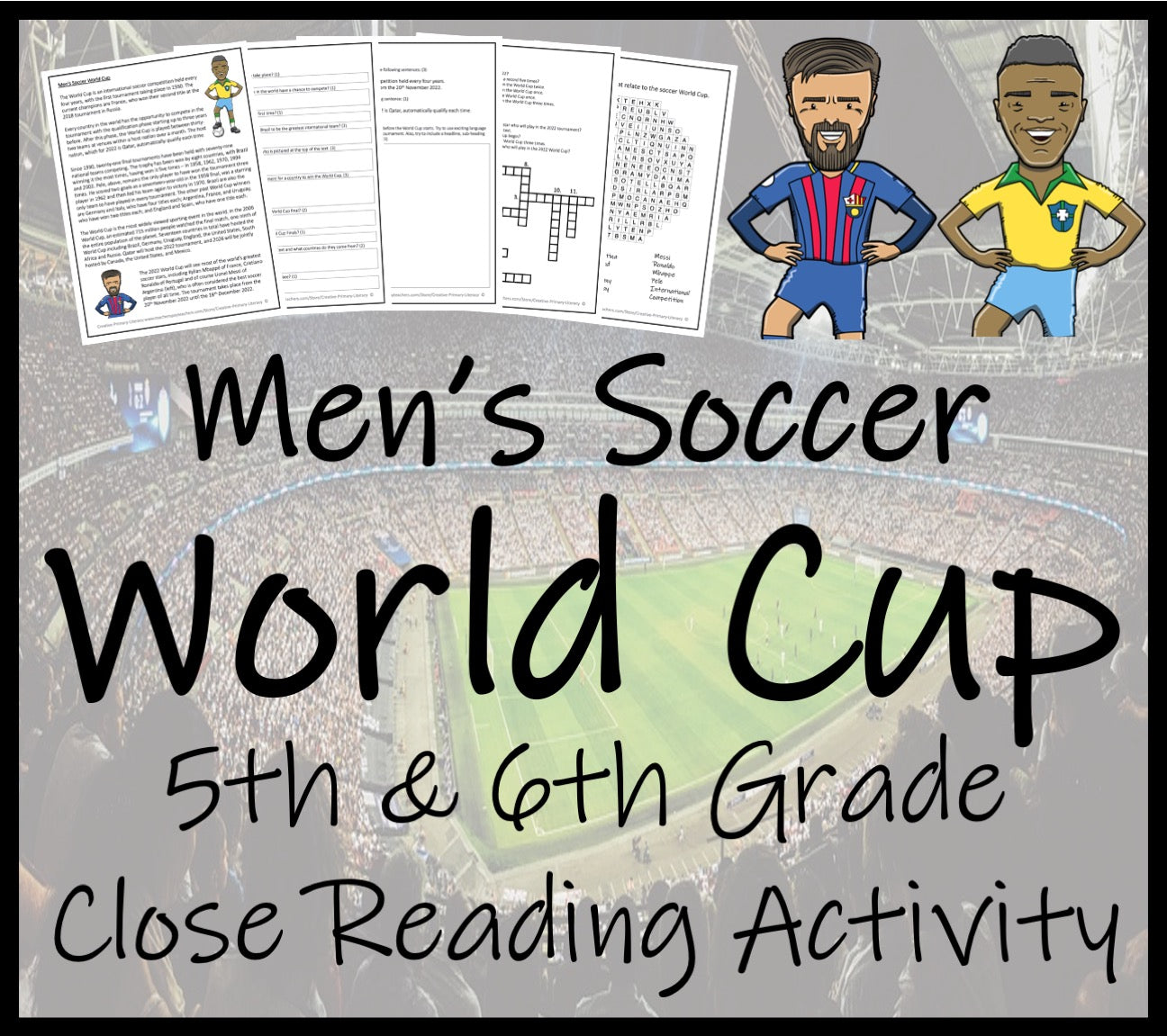 Soccer World Cup Close Reading Comprehension Activity | 5th Grade & 6t ...