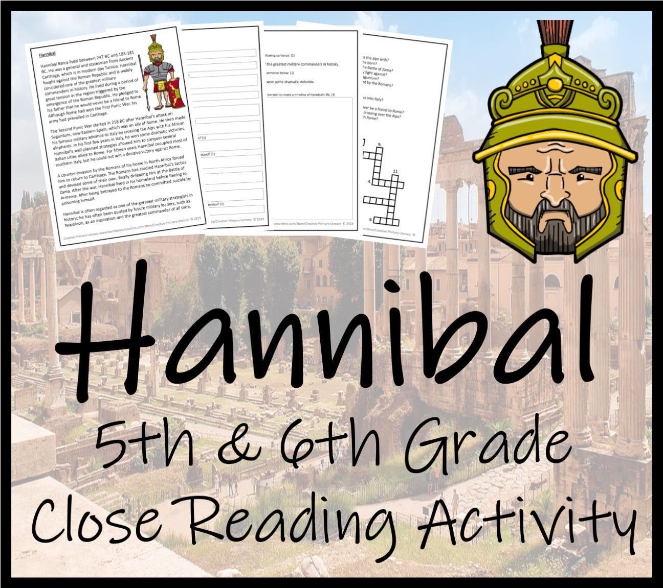 Hannibal Close Reading Comprehension Activity | 5th Grade & 6th Grade – Creative Primary Literacy