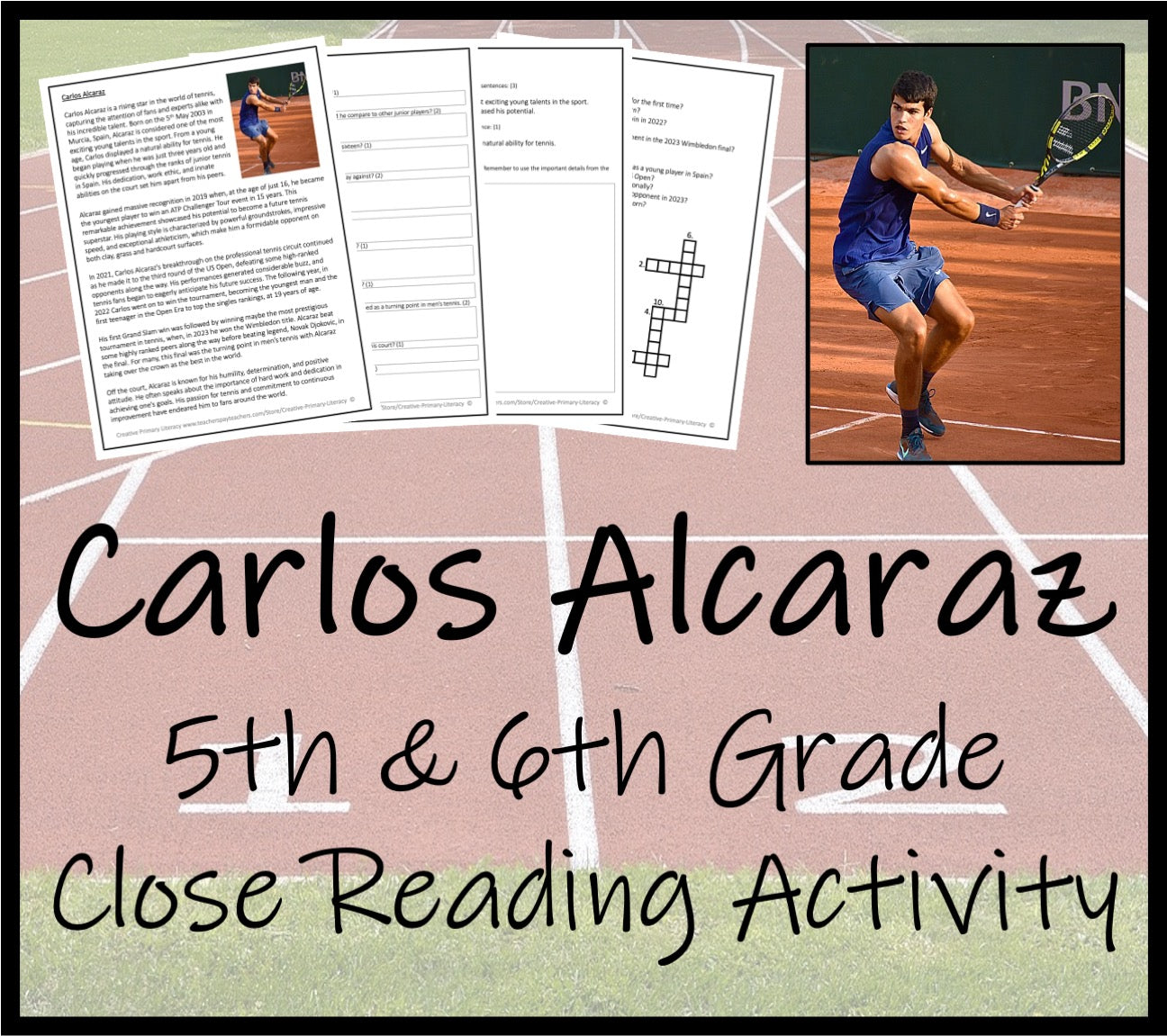 Carlos Alcaraz Close Reading Comprehension Activity | 5th Grade & 6th ...
