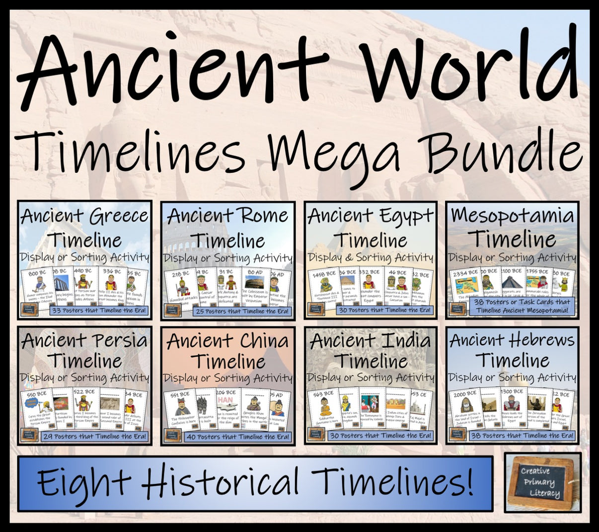 Ancient History Mega Bundle of Timeline Display and Sorting Activities ...