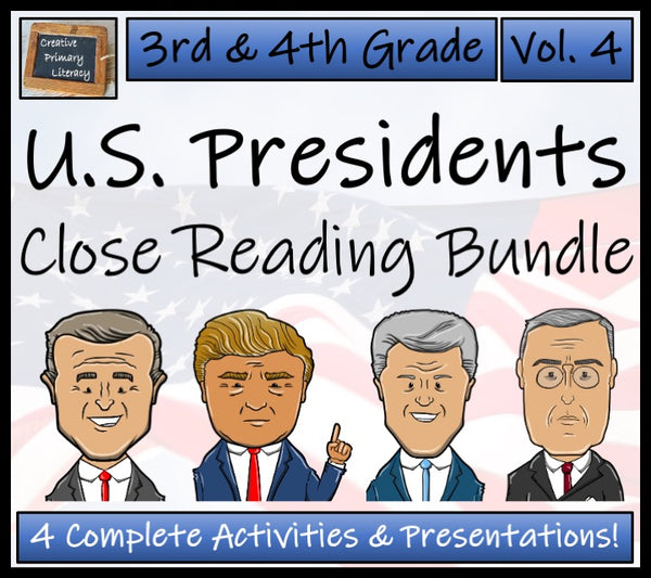 U.S. Presidents Volume 4 Close Reading Comprehension Bundle | 3rd & 4t ...
