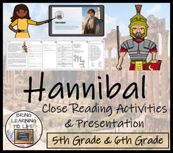 Hannibal Close Reading Comprehension Activities | 5th Grade & 6th Grad ...