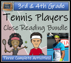 Greatest Tennis Players Close Reading Comprehension Bundle | 3rd Grade ...
