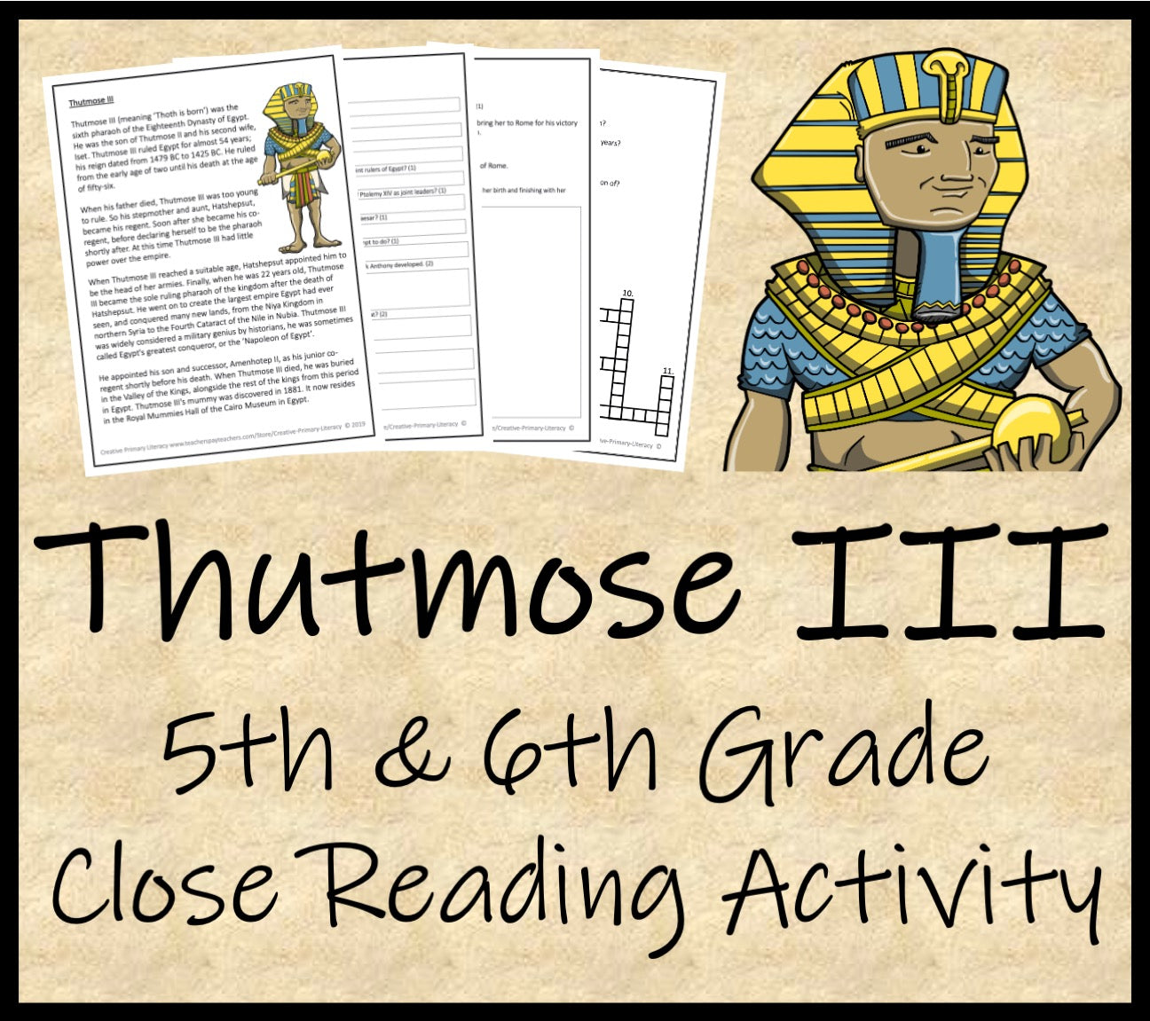 Thutmose III Close Reading Comprehension Activity | 5th Grade & 6th Gr ...