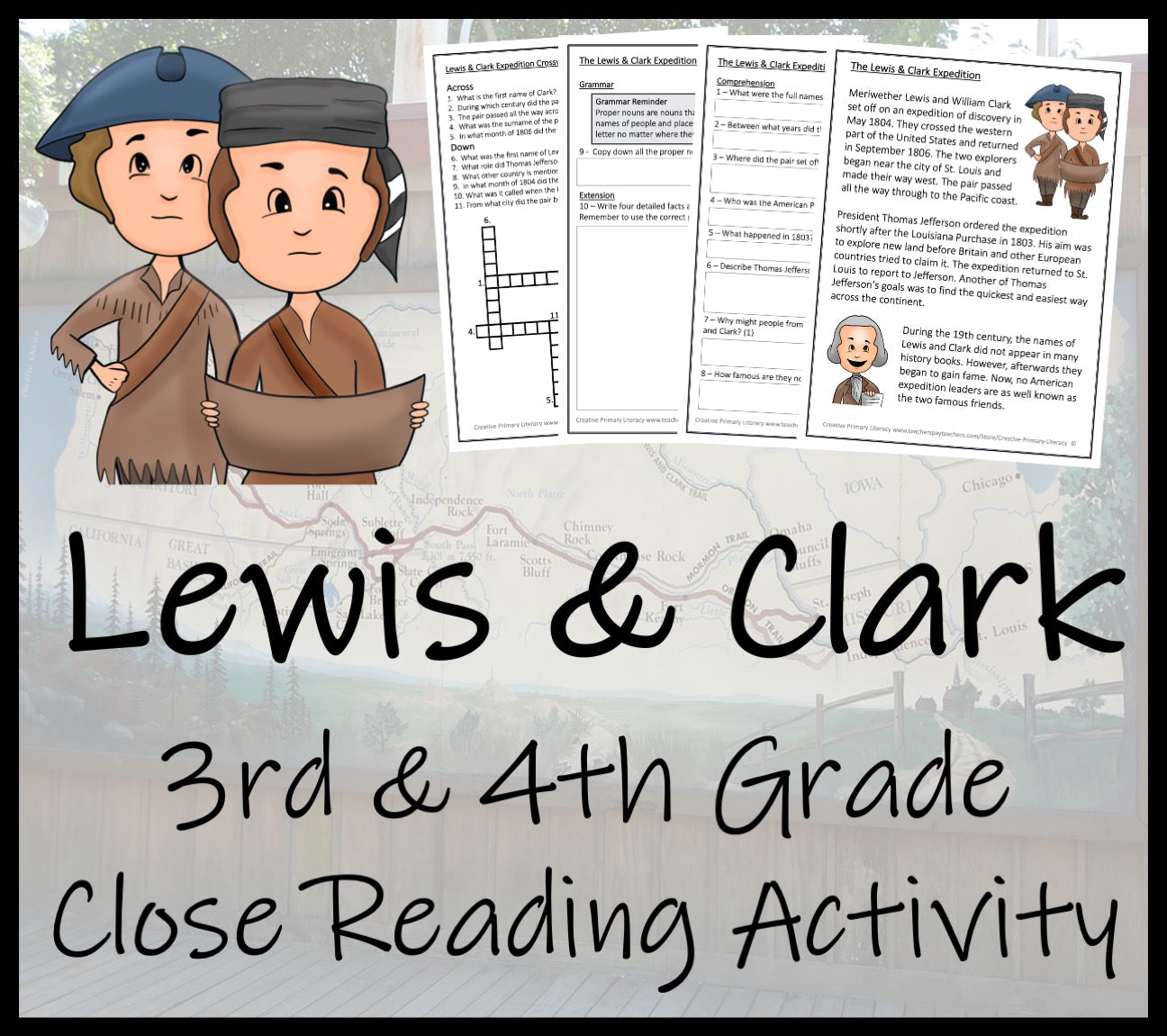 Lewis and Clark Expedition Close Reading Comprehension | 3rd & 4th Gra ...