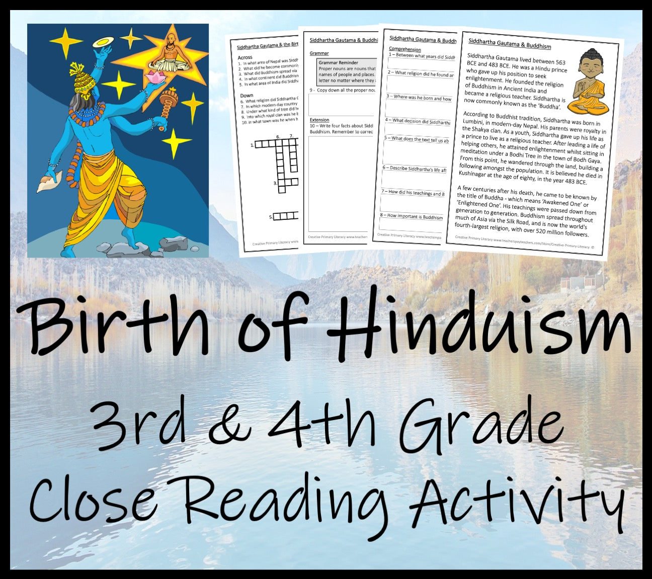 The Birth of Hinduism Close Reading Activity | 3rd Grade & 4th Grade ...
