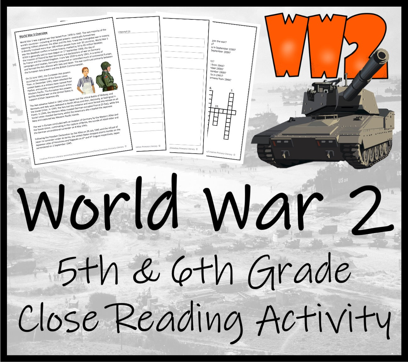 Overview of World War 2 Close Reading Comprehension Activity | 5th & 6 ...