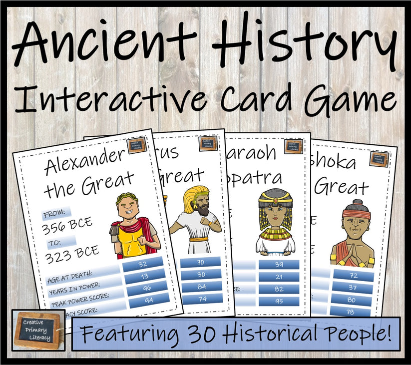 Ancient History Trading Cards Game – Creative Primary Literacy