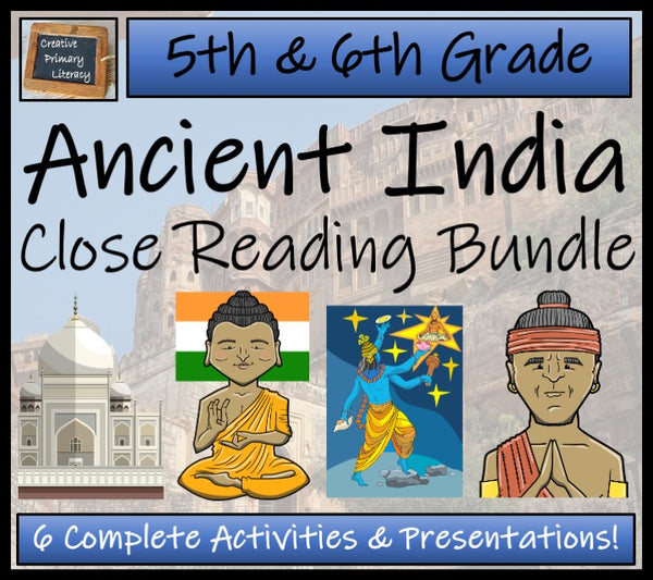 Ancient India Close Reading Comprehension Bundle | 5th Grade & 6th Gra ...