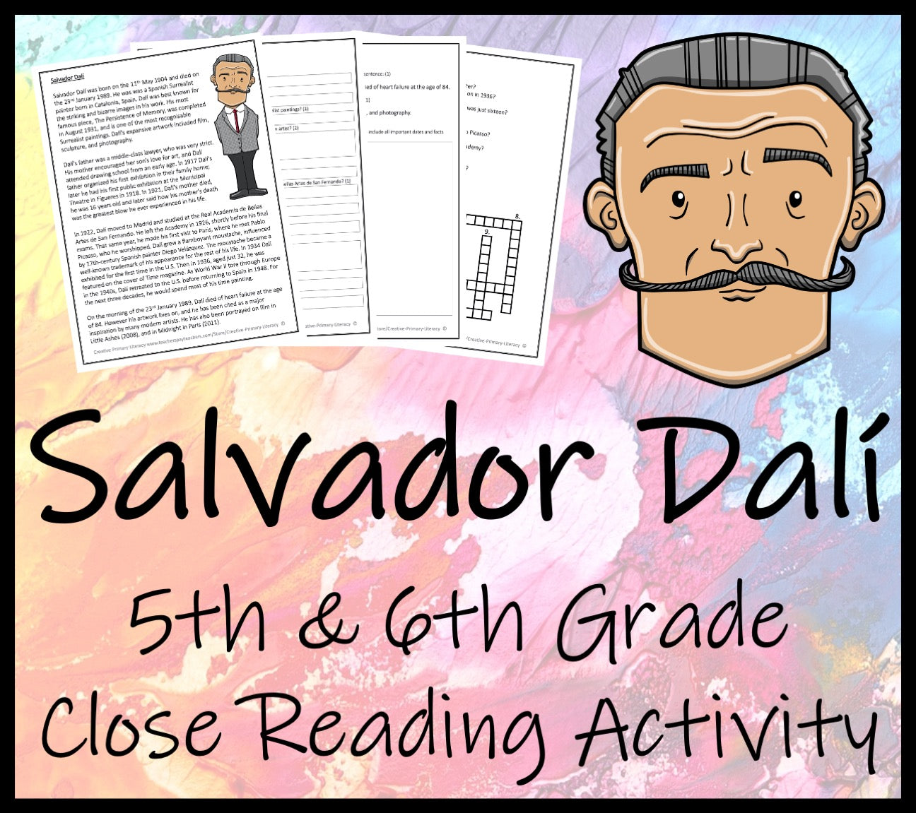 Salvador Dali Close Reading Comprehension Activity | 5th Grade & 6th G ...
