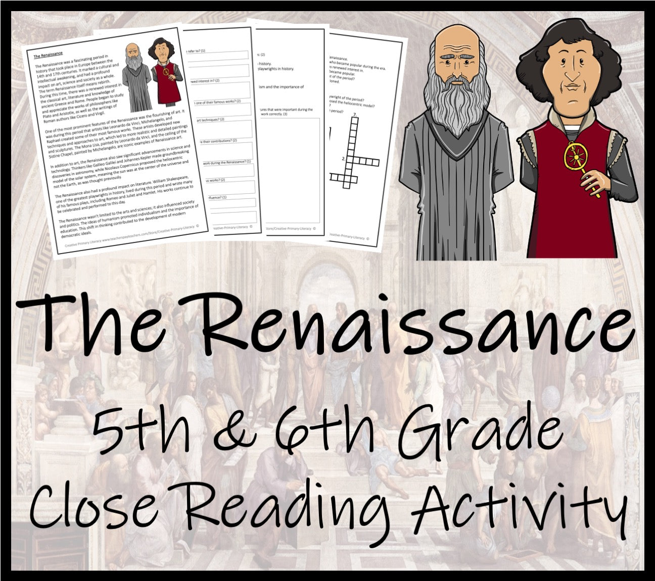The Renaissance Close Reading Comprehension Activity | 5th Grade & 6th ...