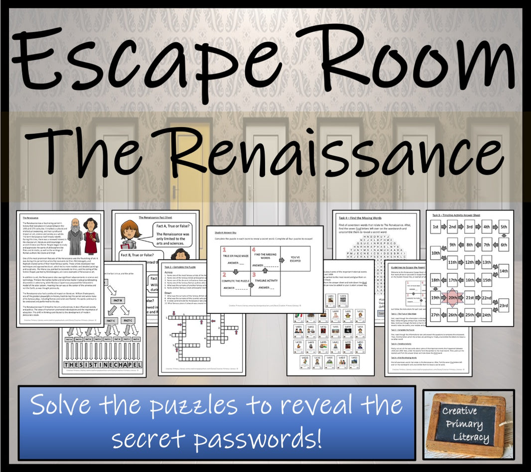 Escape Room Activities – Creative Primary Literacy
