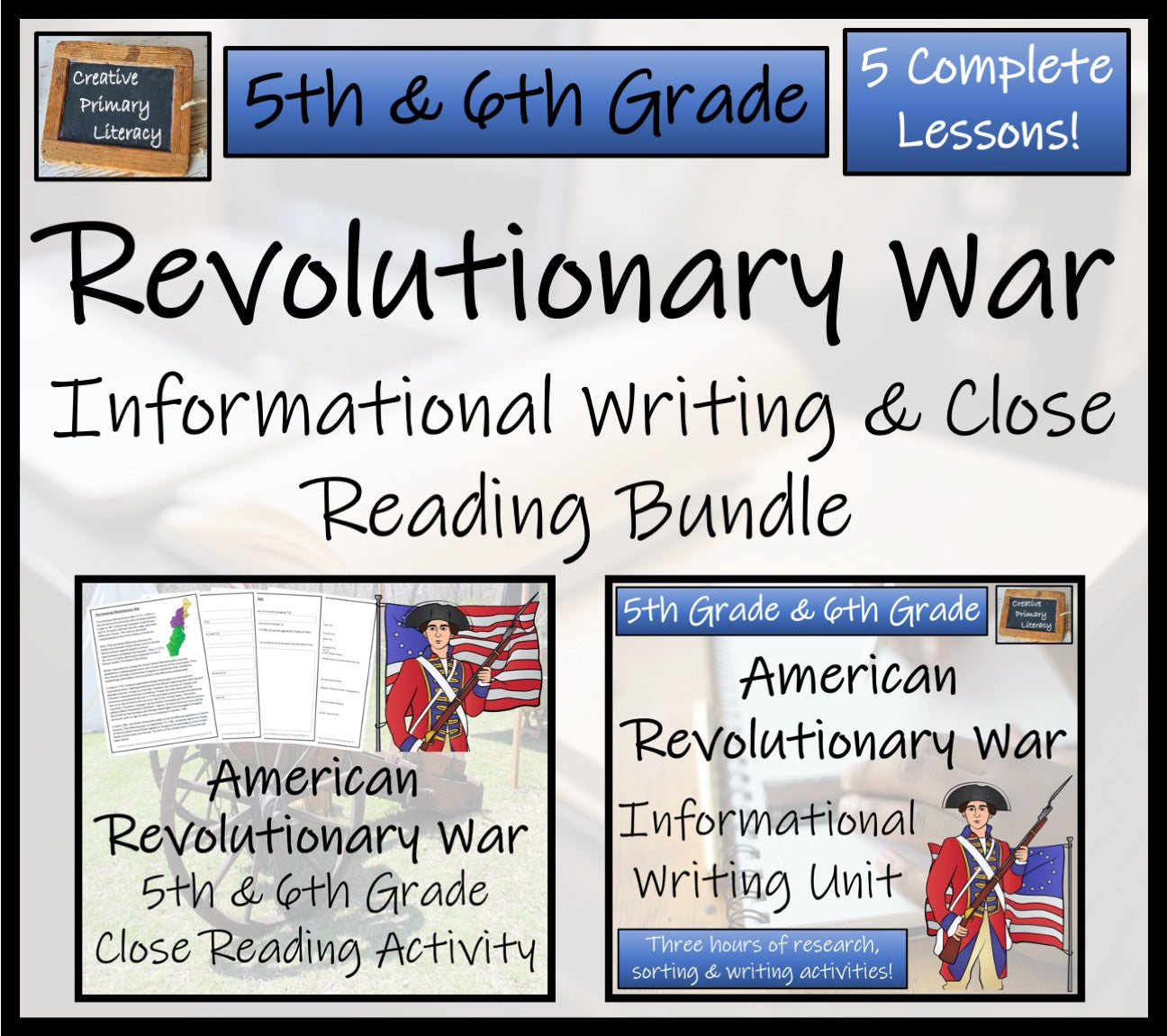 American Revolutionary War Close Reading & Informational Writing Bundl ...
