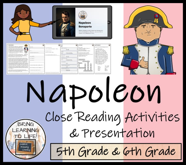 Napoleon Close Reading Comprehension Activities | 5th Grade & 6th Grad ...