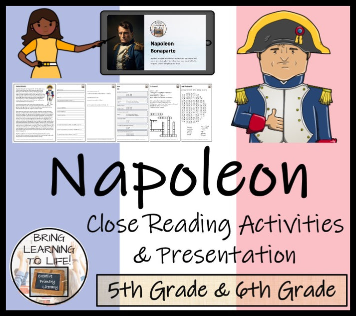 Napoleon Close Reading Comprehension Activities | 5th Grade & 6th Grad ...