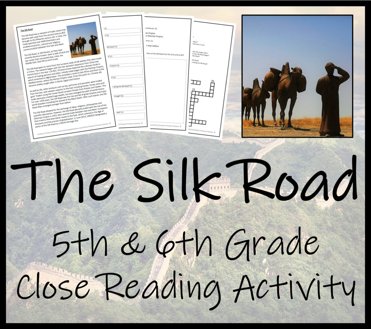 The Silk Road Close Reading Comprehension Activity | 5th Grade & 6th G ...