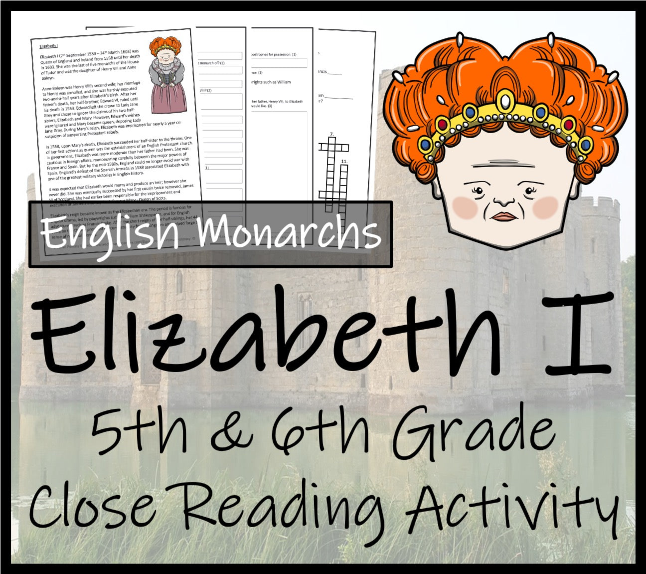 Queen Elizabeth I Close Reading Comprehension Activity | 5th Grade & 6 ...