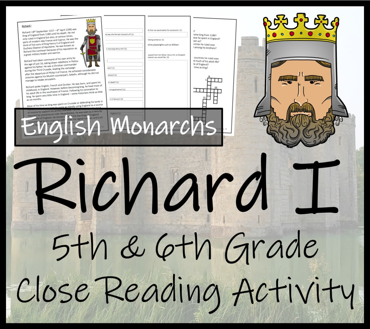 King Richard I Close Reading Comprehension Activity | 5th Grade & 6th ...