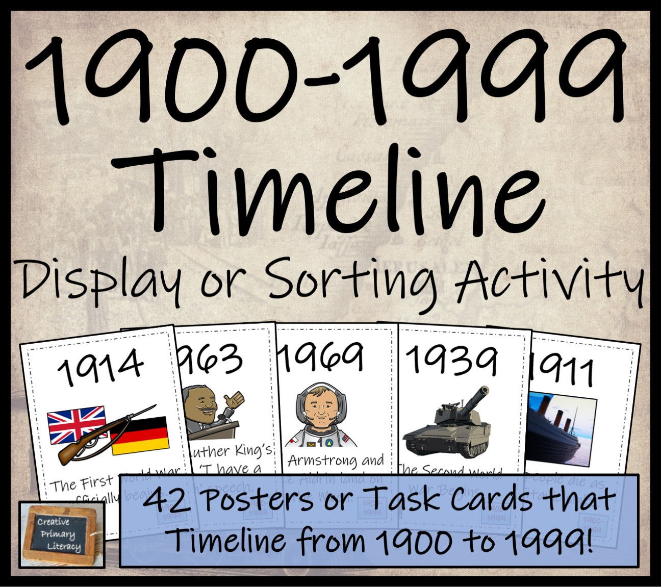 1900 to 1999 Timeline Display Research and Sorting Activity – Creative ...