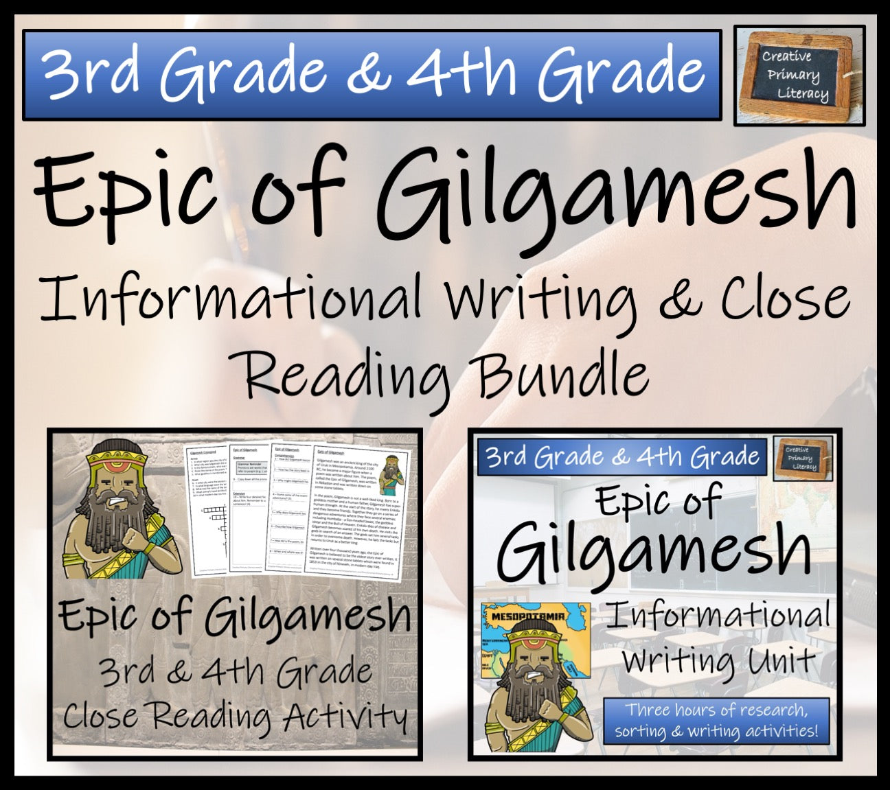 Epic of Gilgamesh Close Reading & Informational Writing Bundle | 3rd ...