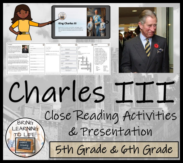 King Charles III Close Reading Comprehension Activities | 5th Grade ...