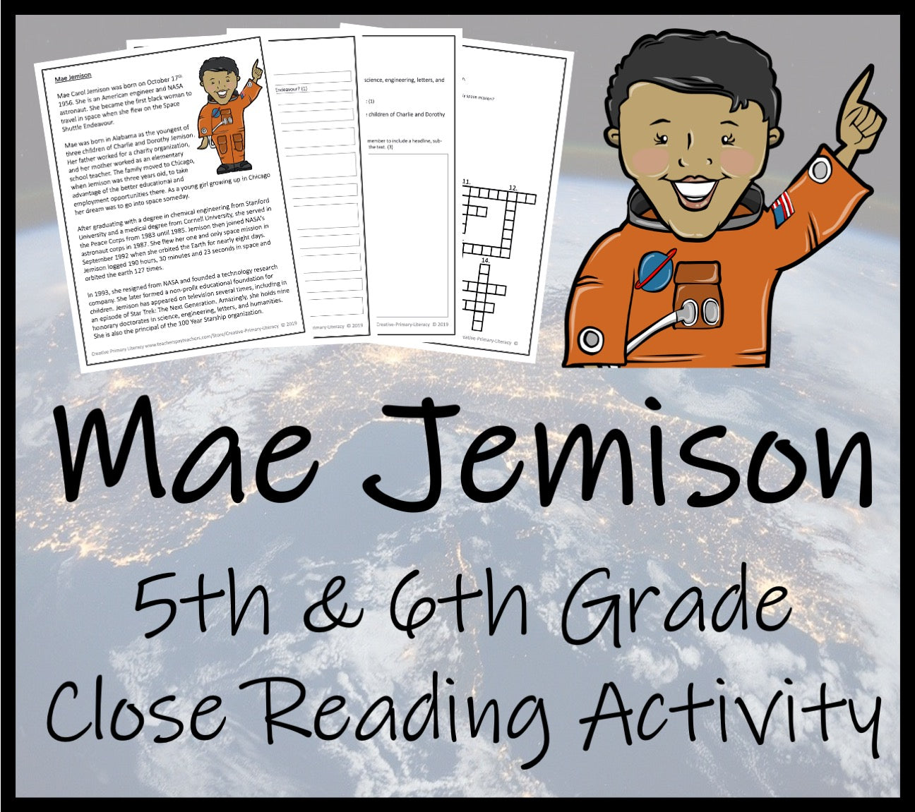 Mae Jemison Close Reading Comprehension Activity | 5th Grade & 6th Gra ...