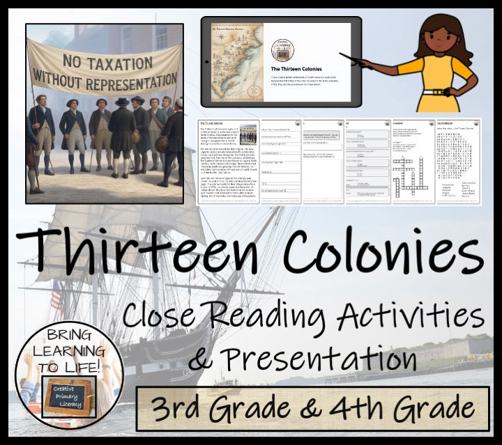 Thirteen Colonies Close Reading Comprehension Activities | 3rd Grade ...