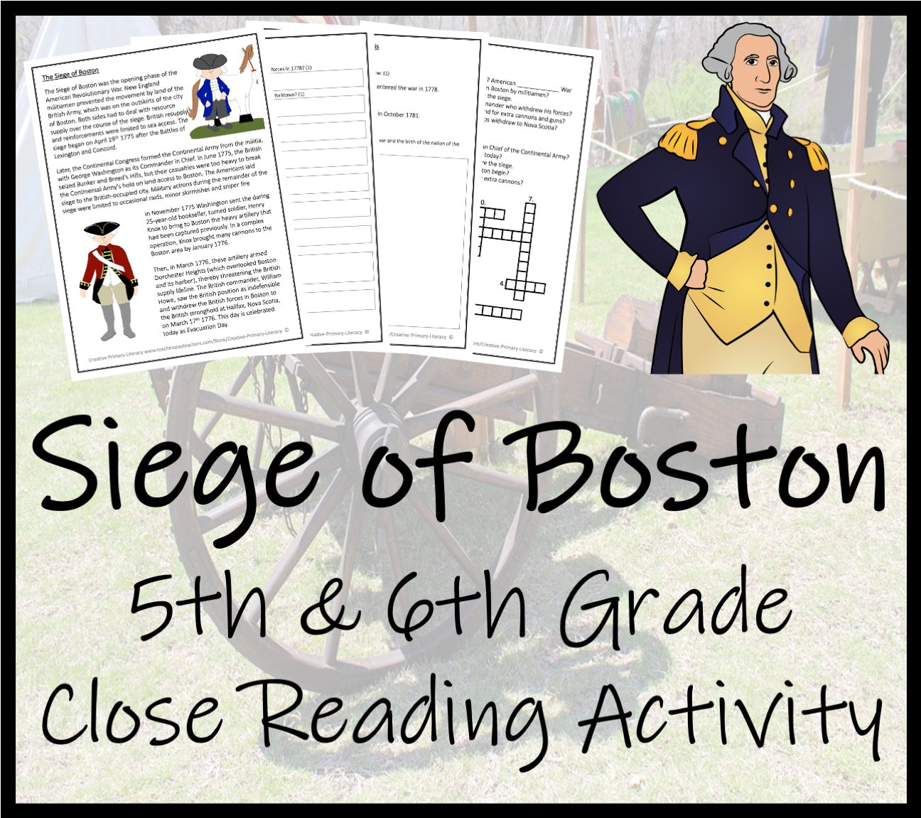 Siege of Boston Close Reading Comprehension Activity 5th Grade & 6th G ...