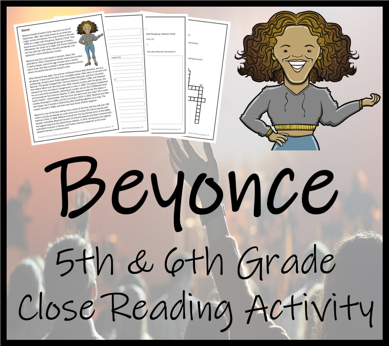Beyonce Close Reading Comprehension Activity 5th Grade & 6th Grade ...