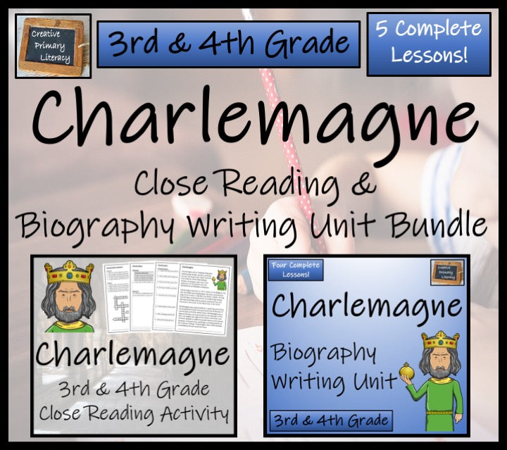 Charlemagne Close Reading & Biography Bundle | 3rd Grade & 4th Grade ...