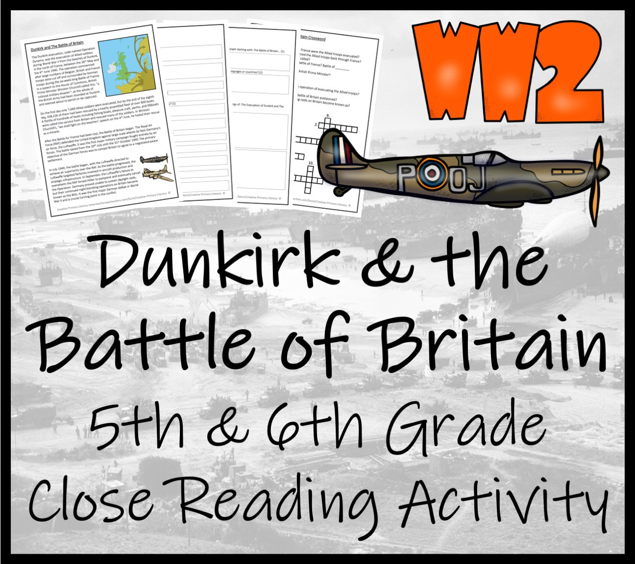 Dunkirk and the Battle of Britain Close Reading Comprehension | 5th ...