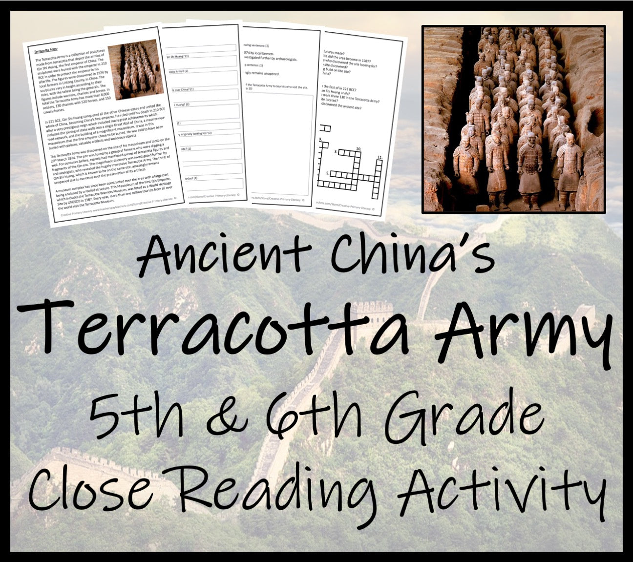 Terracotta Army Close Reading Comprehension Activity | 5th Grade & 6th ...
