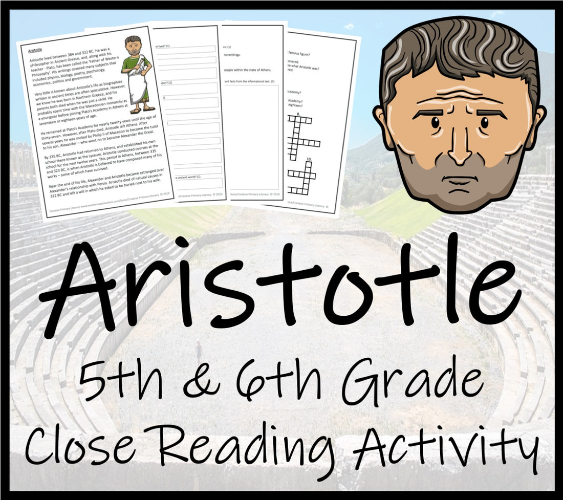 Aristotle Close Reading Comprehension Activity | 5th Grade & 6th Grade ...