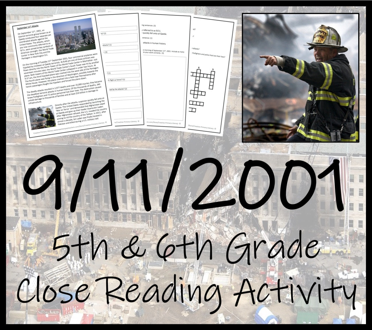 9/11 Terrorist Attacks Close Reading Comprehension | 5th Grade & 6th G ...